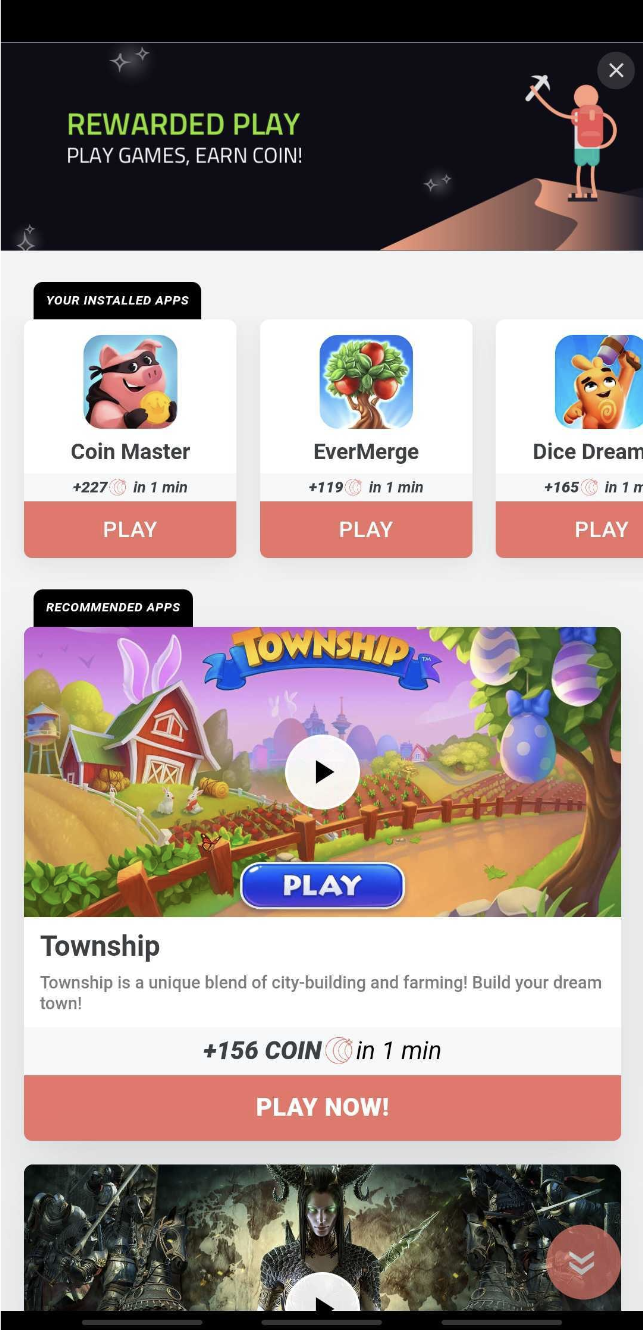 Introduction to Rewarded Play – COIN App