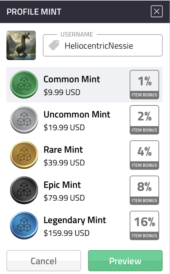 Minted Profiles – COIN App